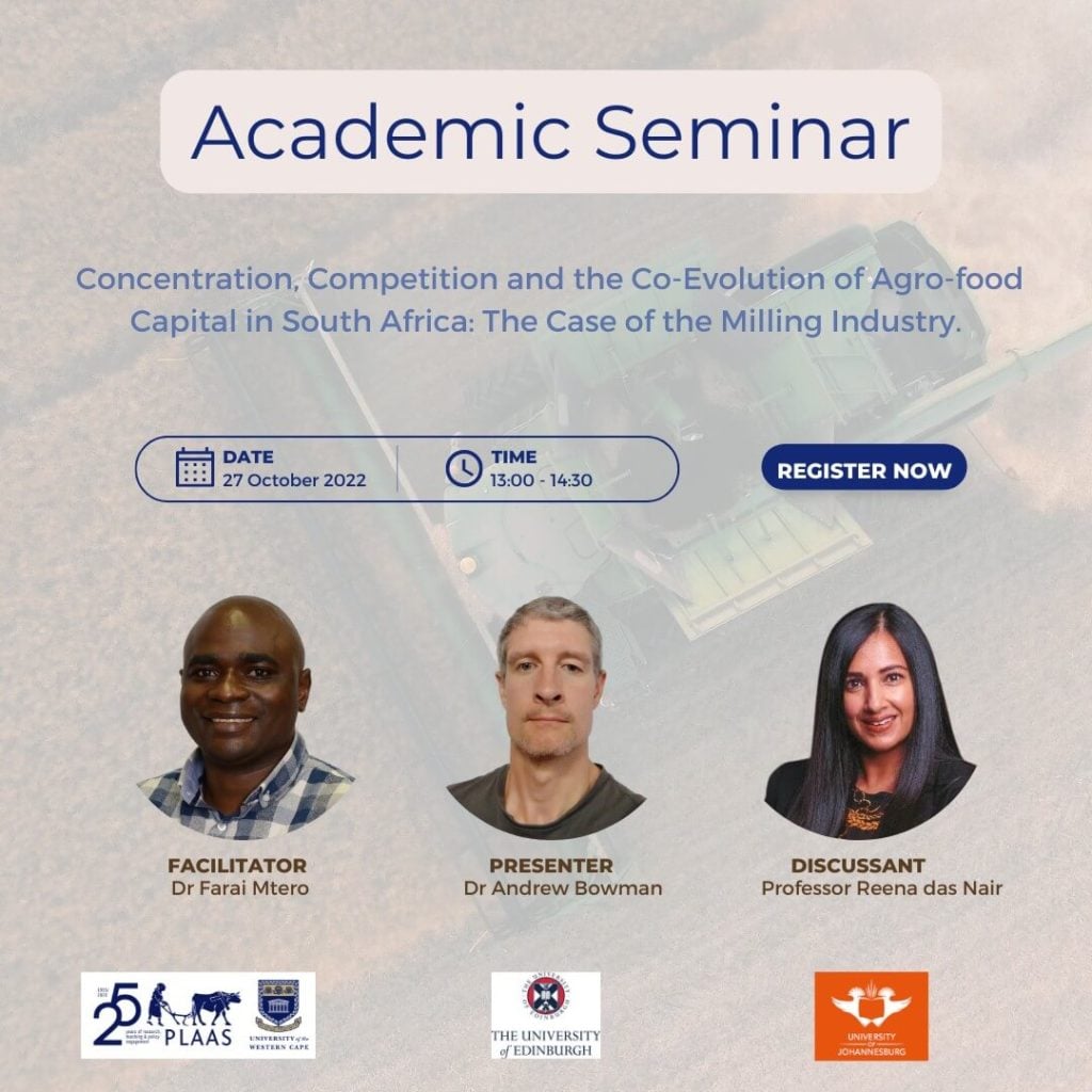 PLAAS Academic Seminar - Concentration, Competition and the Co ...